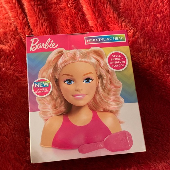 Barbie | Toys | Barbie Mini Styling Head Blonde With Pink Highlights ...